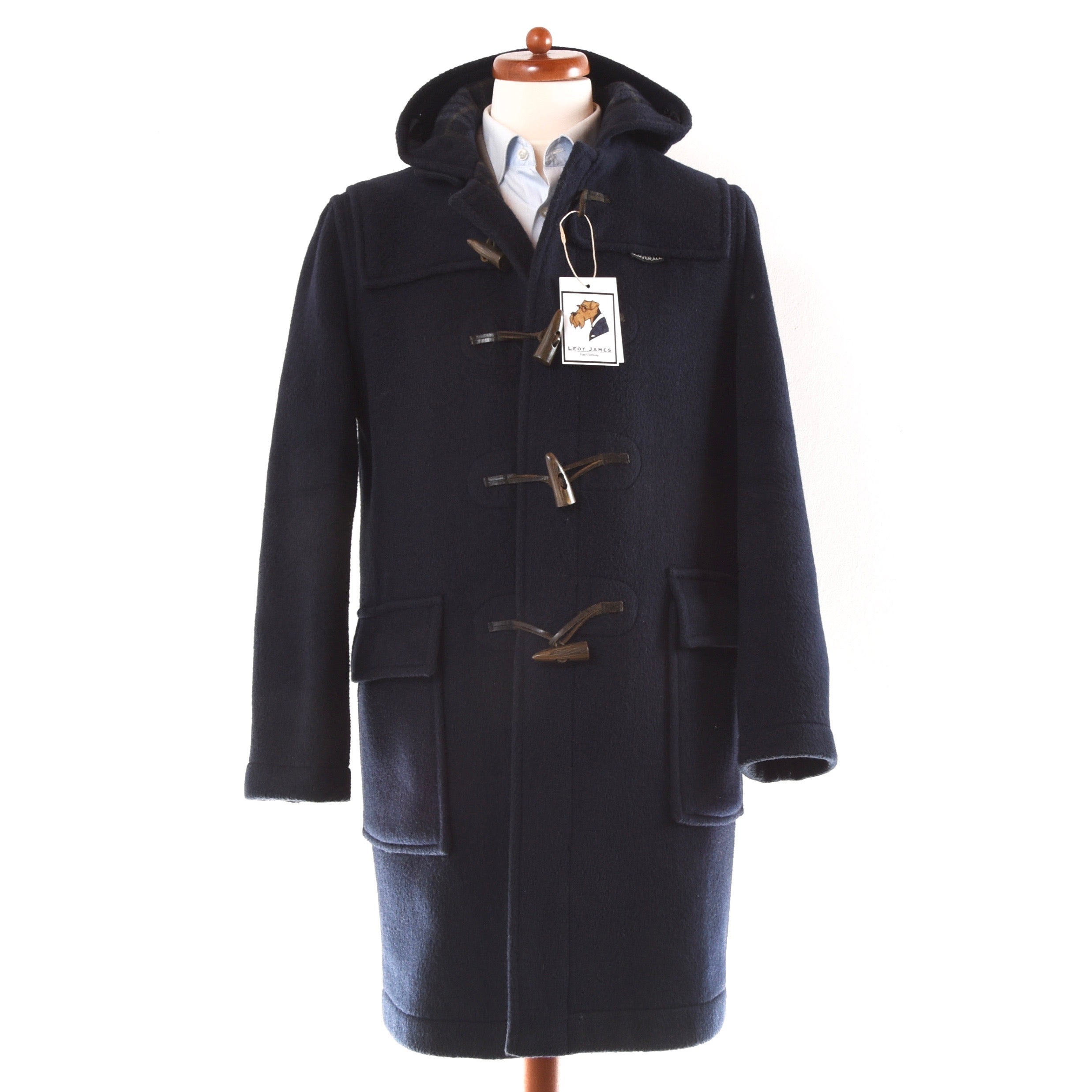 Gloverall Vintage Duffle Coat Size EUR 48 GBUSA 38 - Navy Blue – Leot James