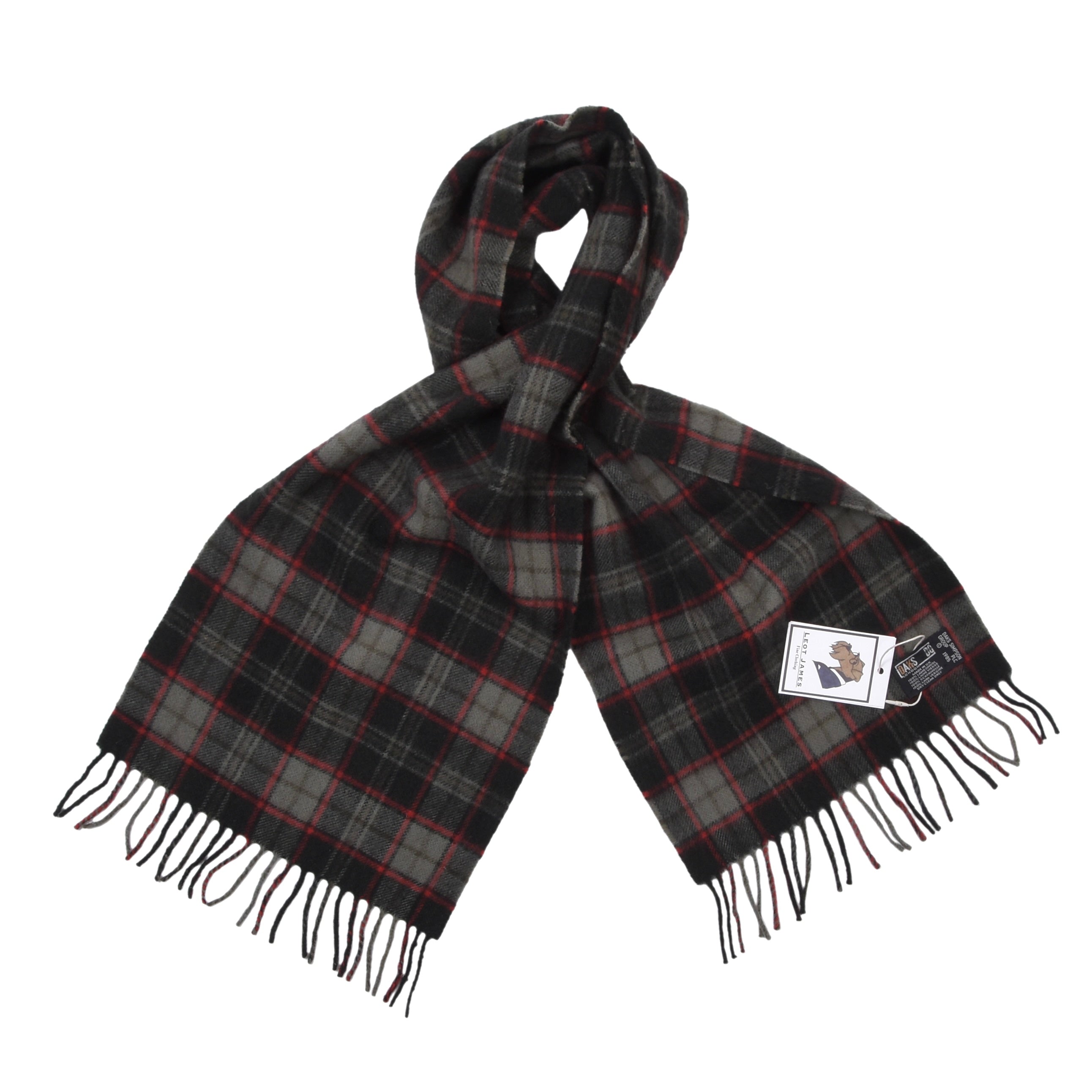 DAKS London Vintage Wool Scarf ca. 137cm - Green Plaid – Leot James