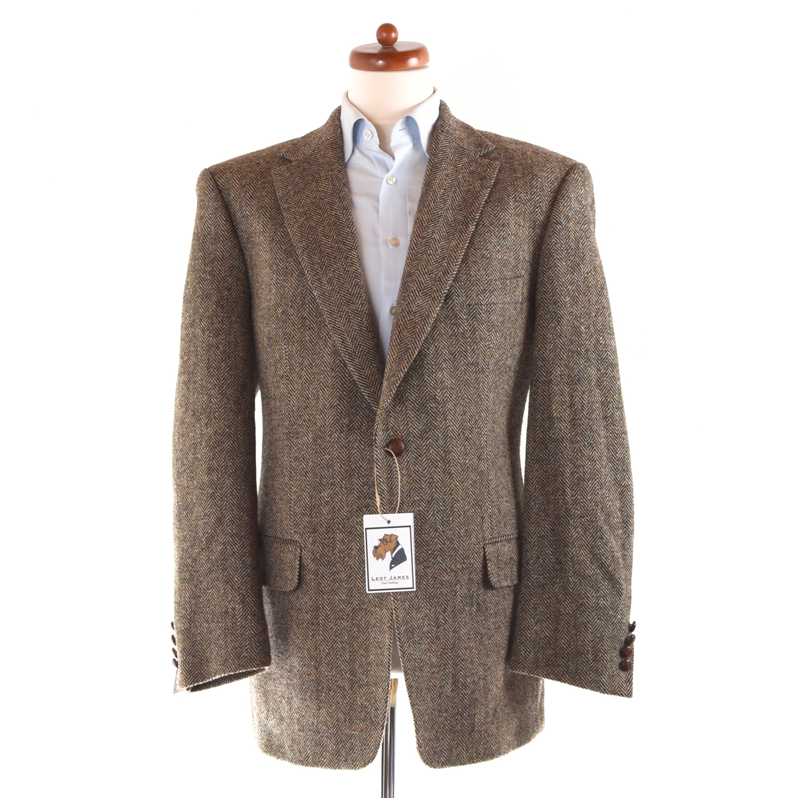 Harris Tweed/Barutti Wolljacke Größe 54/44S - Braun – Leot James